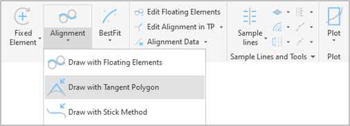 Continue the alignment design with tangent polygon – CGS Labs Support